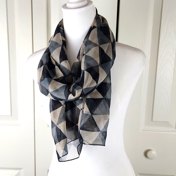 unbranded | Accessories | Vintage Geometric Sheer Vintage Scarf Classic ...
